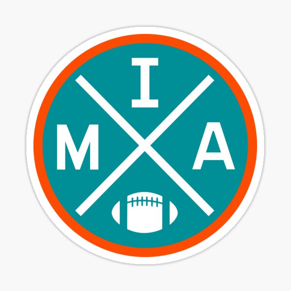 "Retro Miami Football Emblem Vintage MIA" Sticker for Sale by pixeljamz ...