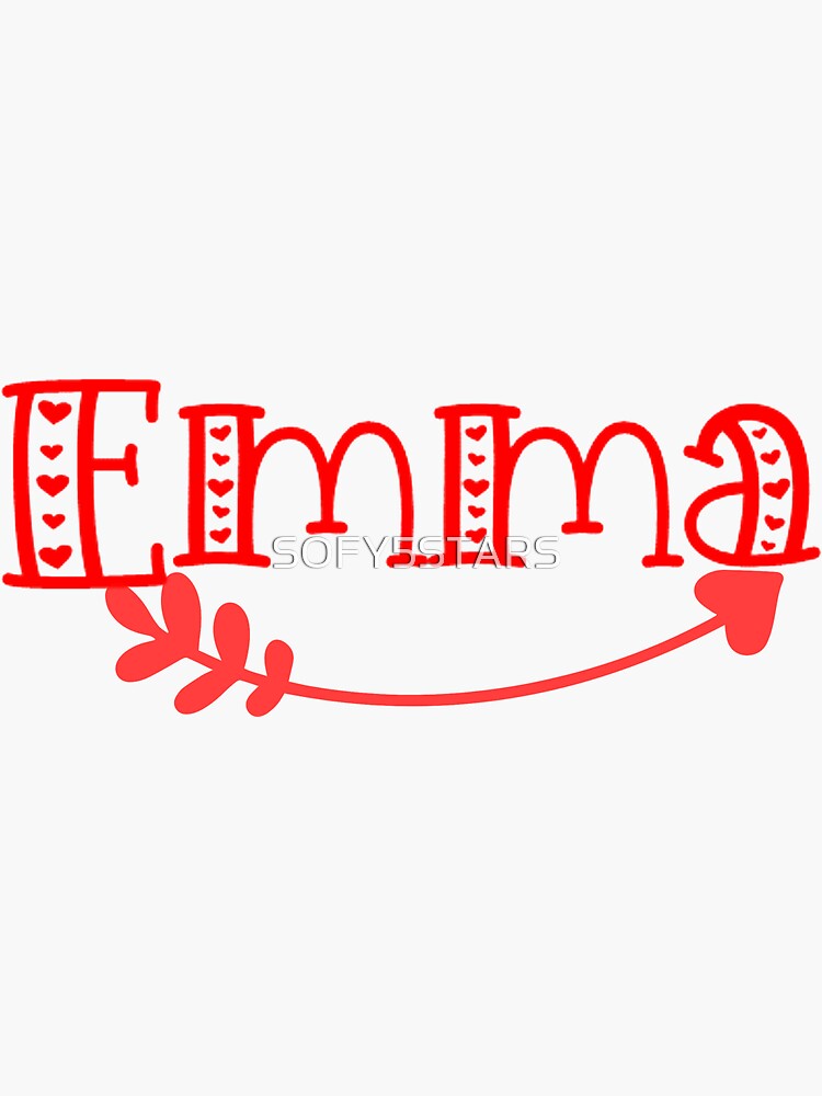 "Emma Sticker, personalised name, emma name" Sticker for Sale by ...
