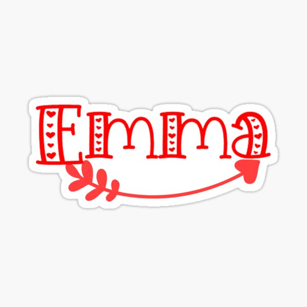 "Emma Sticker, personalised name, emma name" Sticker for Sale by ...
