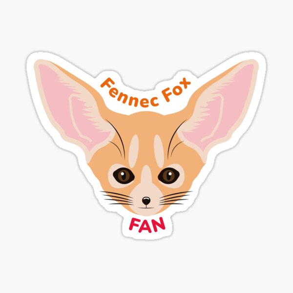 "Fennec Fox FAN" Sticker for Sale by Seormajia | Redbubble