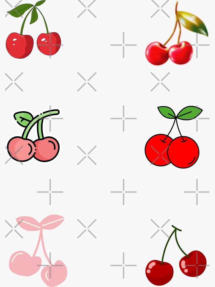 "Cherry Stickers" Sticker for Sale by KawaiiDreamland | Redbubble