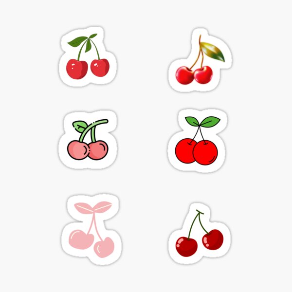 "Cherry Stickers" Sticker for Sale by KawaiiDreamland | Redbubble
