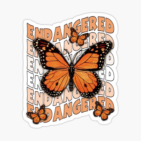"MONARCH BUTTERFLY ENDANGERED CREATURE" Sticker for Sale by ...