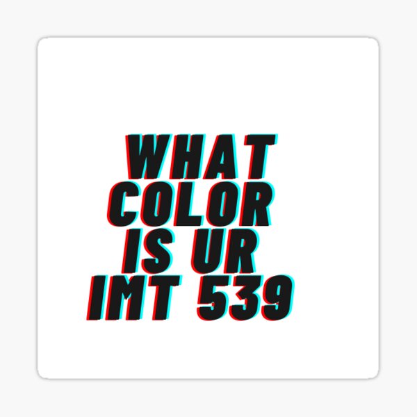 "IMT " Sticker for Sale by DarioZ1 | Redbubble