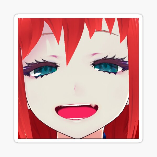 "Close up face smug" Sticker for Sale by Nyamelon | Redbubble