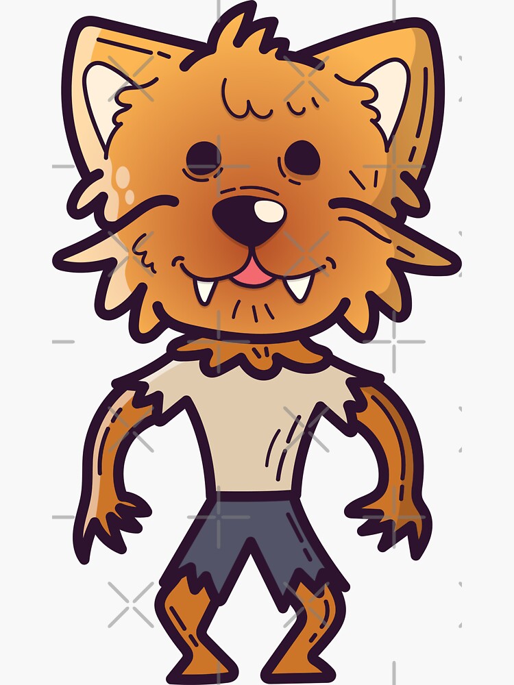 "Halloween Characters Werewolf" Sticker for Sale by MobyStickers ...