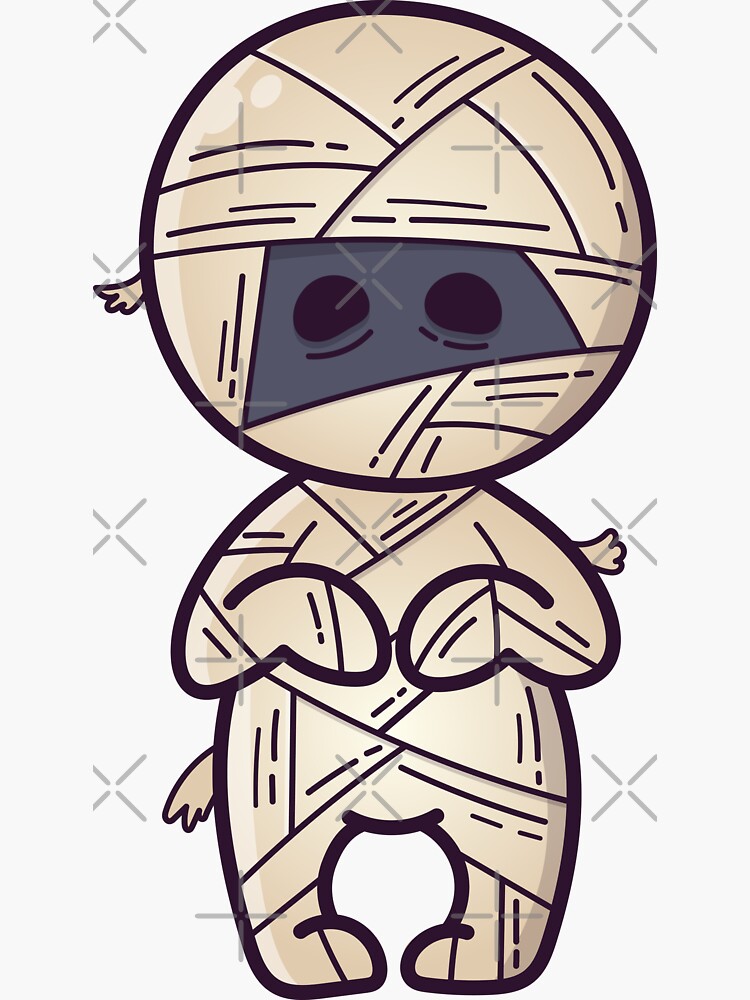 "Halloween Characters Mummy" Sticker for Sale by MobyStickers | Redbubble