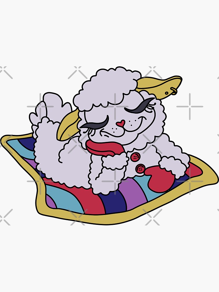 "Cute alt Lambchop with earring" Sticker for Sale by Ethereal-Enigma ...