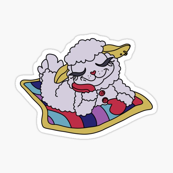"Cute alt Lambchop with earring" Sticker for Sale by Ethereal-Enigma ...