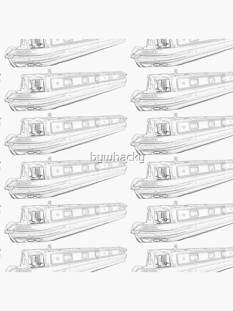 "narrowboat pattern - no problem" Sticker for Sale by bywhacky | Redbubble