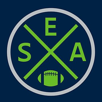 "Retro Seattle Football Emblem Vintage SEA" Sticker for Sale by ...