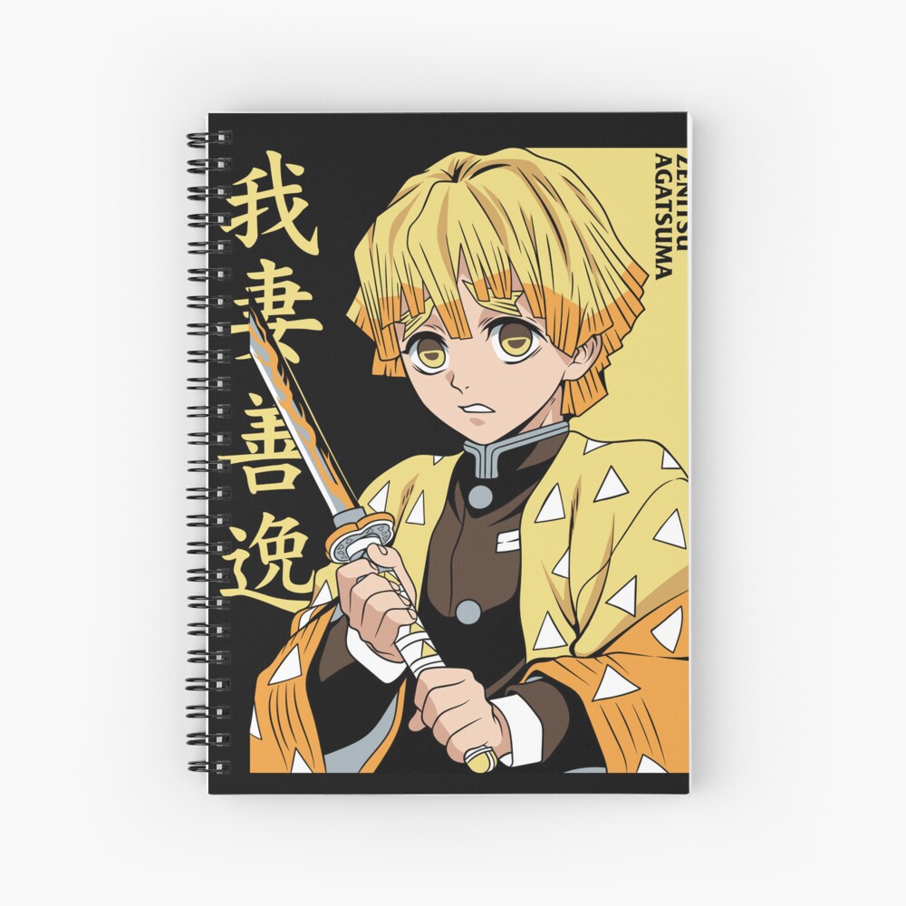 "Zenitsu Agatsuma Kimetsu No Yaiba Demon Slayer" Spiral Notebook for ...