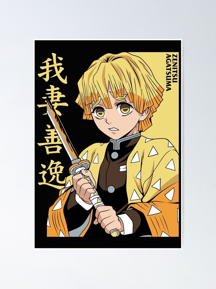 Póster «Zenitsu Agatsuma Kimetsu No Yaiba Demon Slayer» de DoubleR7 ...