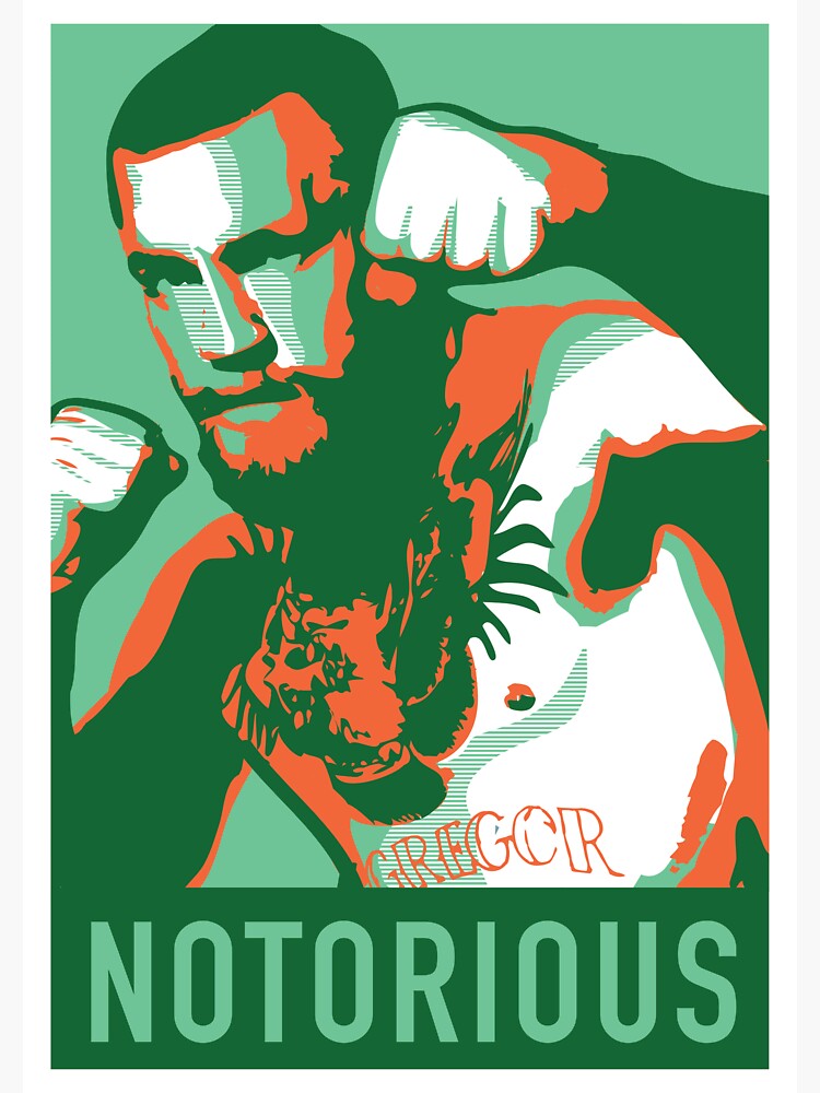 "NOTORIOUS Conor McGregor Fan Print" Sticker by gettinitnow | Redbubble