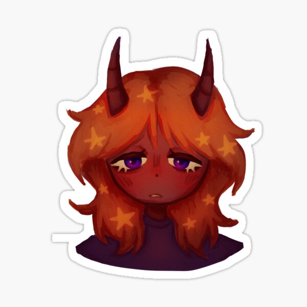 "Tired anime girl" Sticker for Sale by Nyamelon | Redbubble