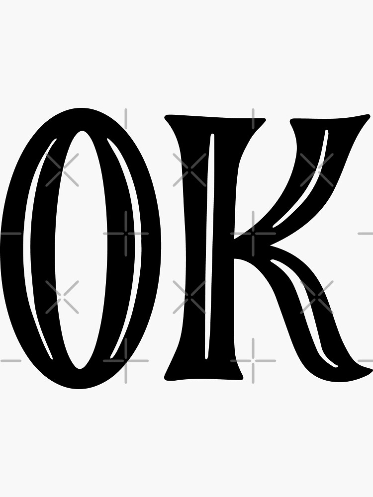 "OK expression" Sticker for Sale by Bhupal | Redbubble