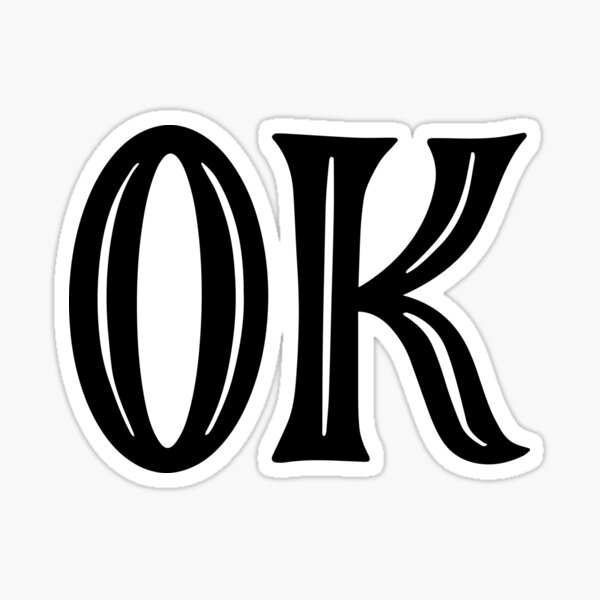 "OK expression" Sticker for Sale by Bhupal | Redbubble