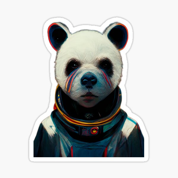 "Space Panda" Sticker for Sale by vbra | Redbubble