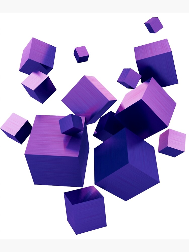 "3D cubes abstract" Poster for Sale by Domsys | Redbubble