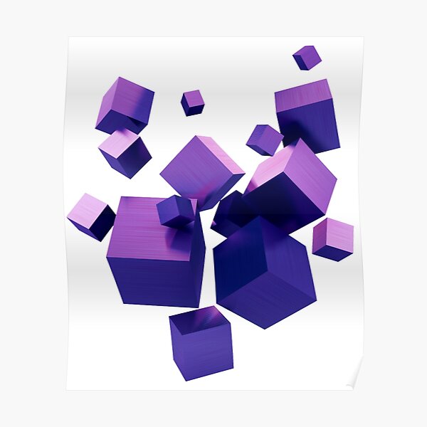 "3D cubes abstract" Poster for Sale by Domsys | Redbubble