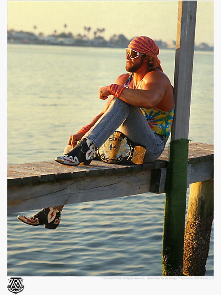 "WWE Macho Man Sunset Premium" Sticker for Sale by steelvintner477 ...