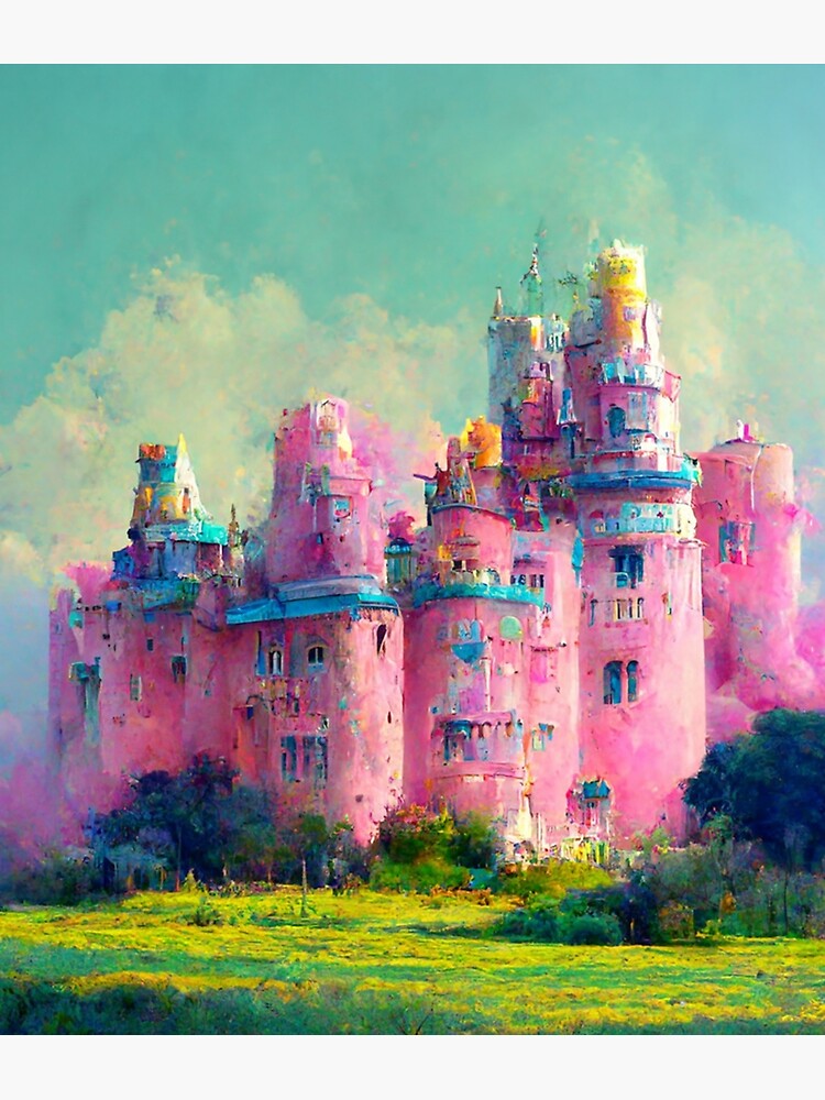 "Pastel Pink Castle" Poster for Sale by studiovivre | Redbubble