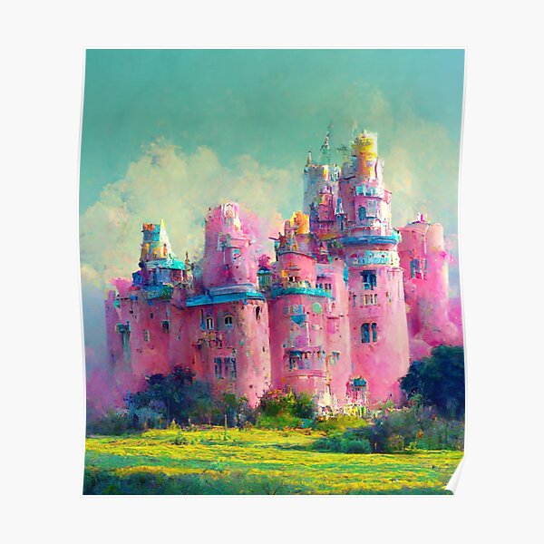 "Pastel Pink Castle" Poster for Sale by studiovivre | Redbubble