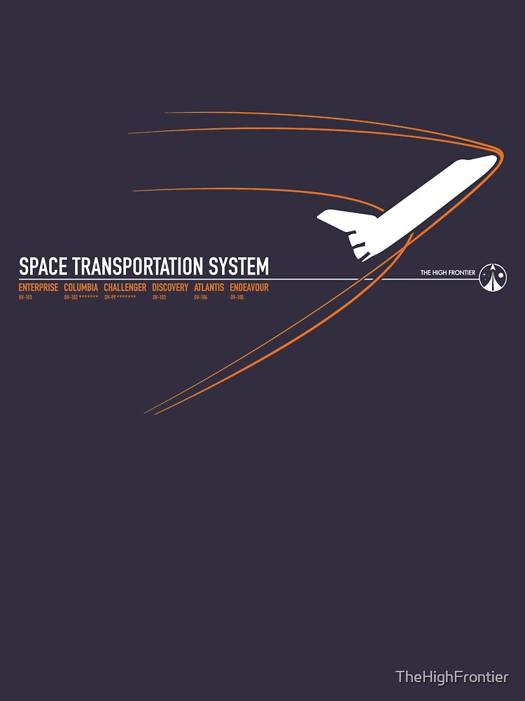 "SPACE SHUTTLE" T-shirt for Sale by TheHighFrontier | Redbubble | nasa ...