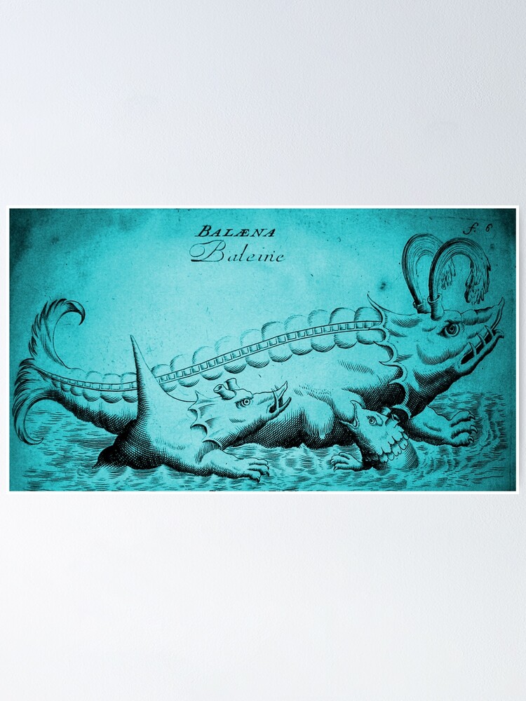 Póster «Grabado del monstruo marino de ballenas» de chilangopride ...