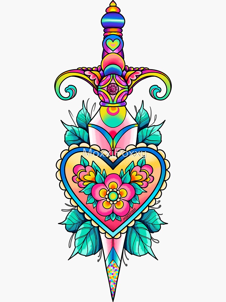 "Edge Weapon Flower Heart Dagger Edition " Sticker for Sale by ...
