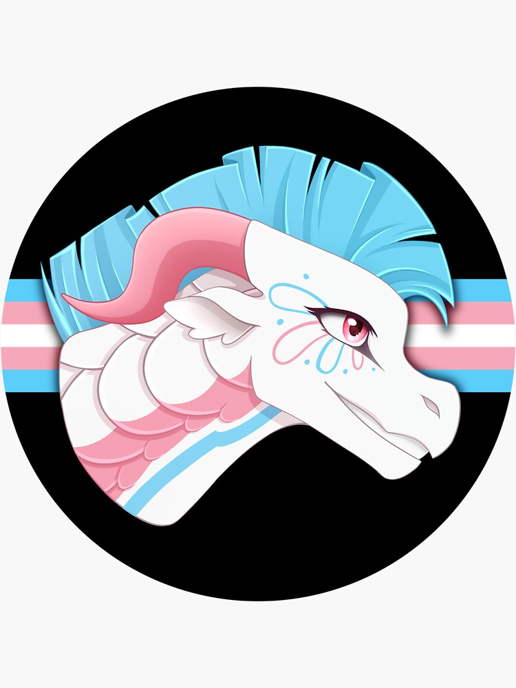 "Trans Pride Dragon" Sticker for Sale by Phoenix-Art-7 | Redbubble