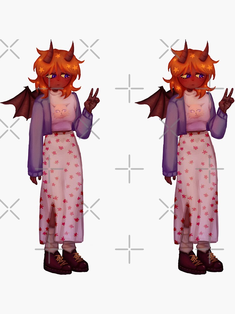 "Tired anime girl set" Sticker for Sale by Nyamelon | Redbubble