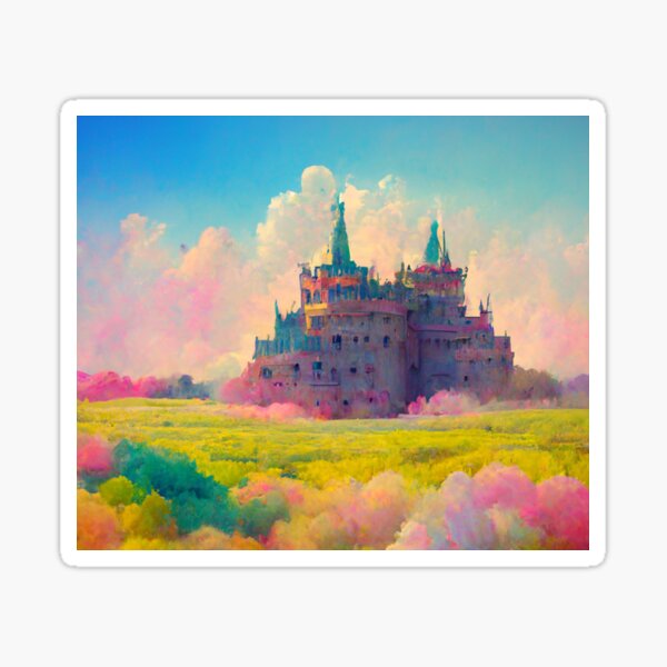 "Colorful Castle" Sticker for Sale by studiovivre | Redbubble