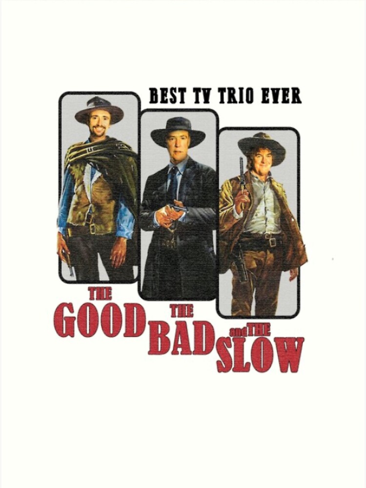 "Top Gear Merchandise "The Good, The Bad, The Slow"" Sticker for Sale ...