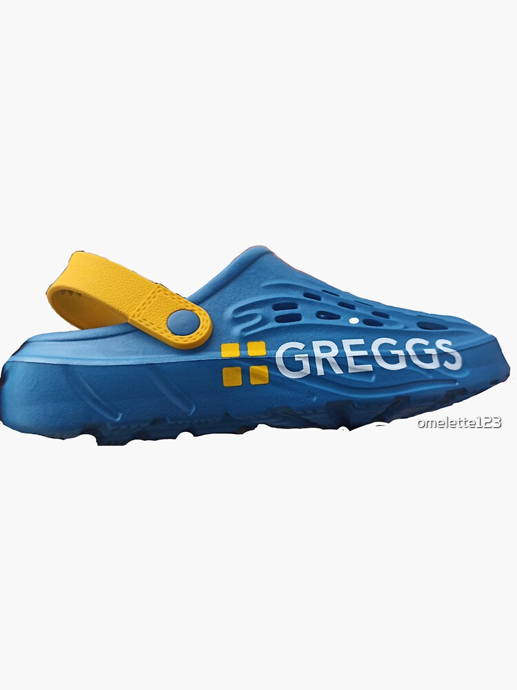 "Greggs croc (groc)" Sticker for Sale by omelette123 | Redbubble