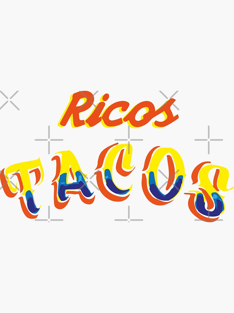 "Ricos tacos authentic mexican food font lettering banner taqueria ...