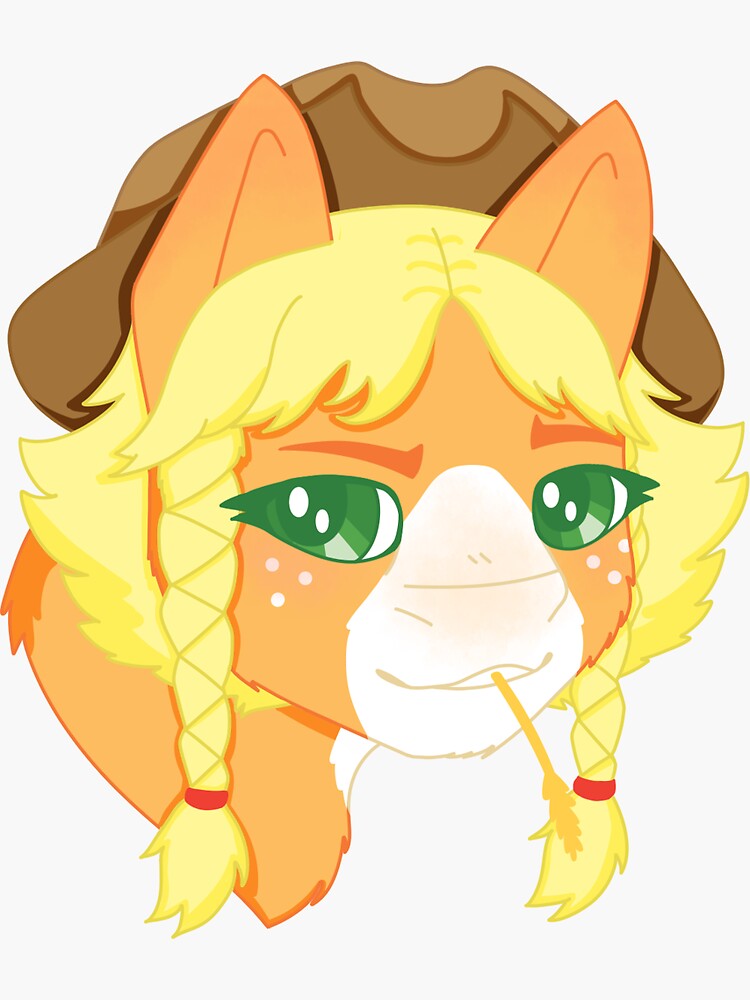 "Applejack Headshot" Sticker for Sale by herosty-art | Redbubble