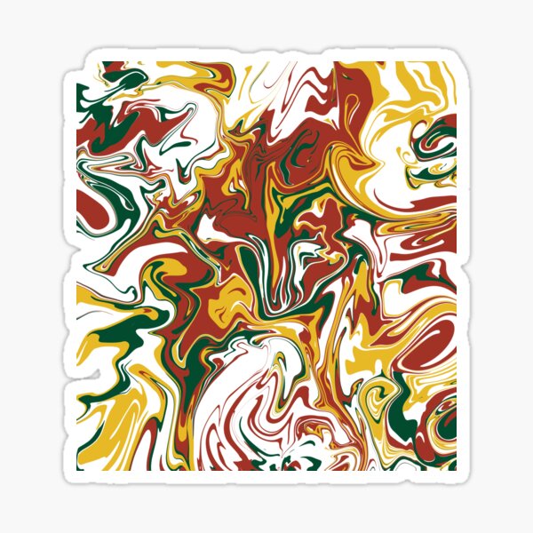 "Red Green Yellow and White Abstract " Sticker for Sale by Pam818 ...