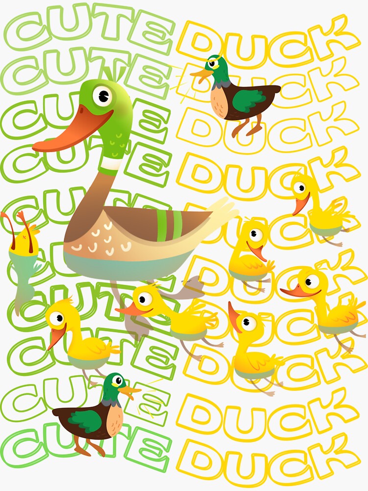 "Ducks doing cute things" Sticker for Sale by Yakash | Redbubble