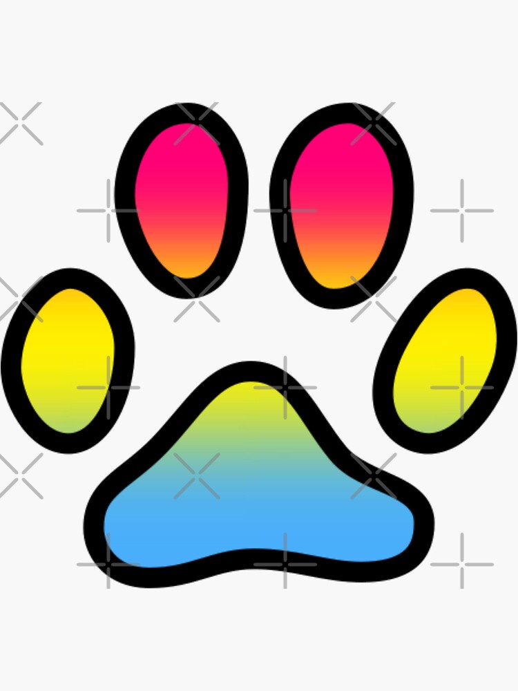 "Pansexual pride paw print" Sticker for Sale by Camilla117 | Redbubble