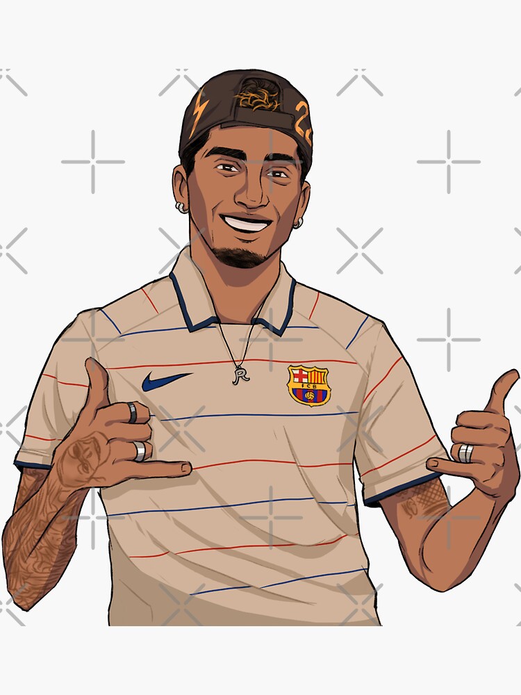 "Raphinha Retro " Sticker for Sale by farqaleitart | Redbubble