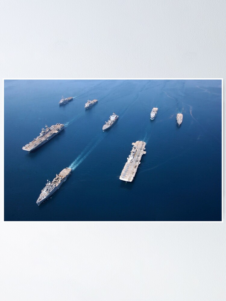 "Amphibious Task Force-West in formation." Poster for Sale by ...