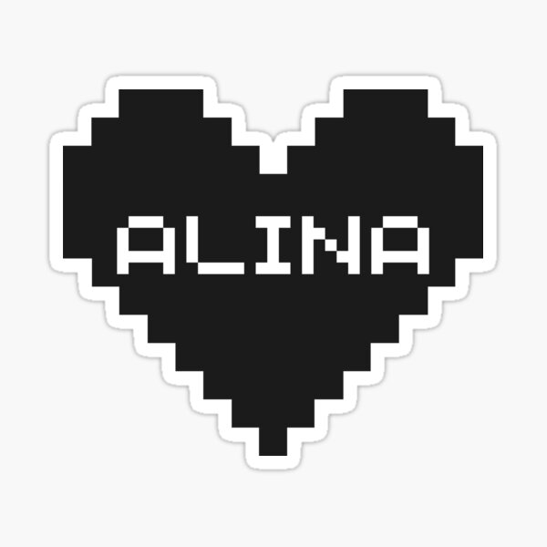 "Alina Pixel Heart" Sticker for Sale by MorganSpencer | Redbubble