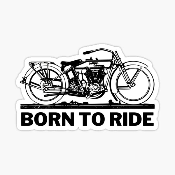 "MOTORCYCLE - BORN TO RIDE|BLACK" Sticker for Sale by victor-inacio ...