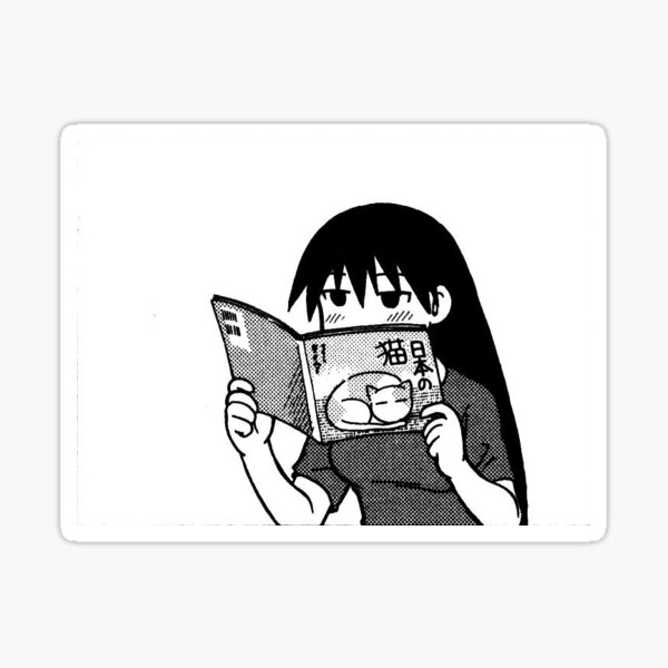 "Azumanga Daioh Sakaki Reading a Book" Sticker for Sale by slayyycat ...