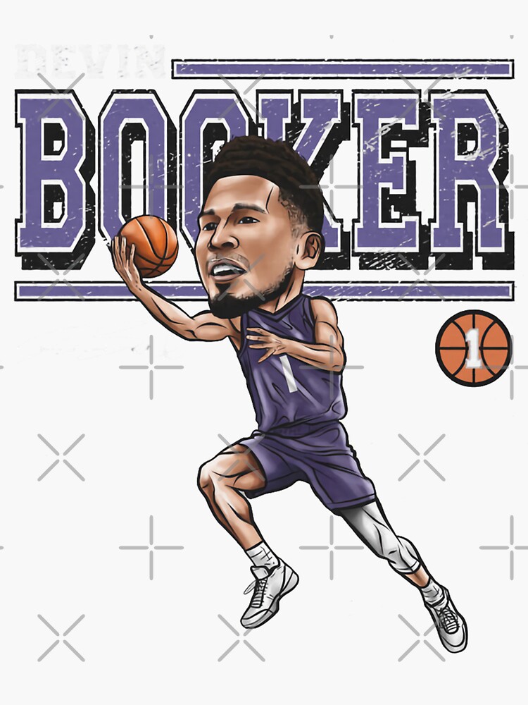 "Devin Booker Cartoon" Sticker for Sale by richardreesep | Redbubble