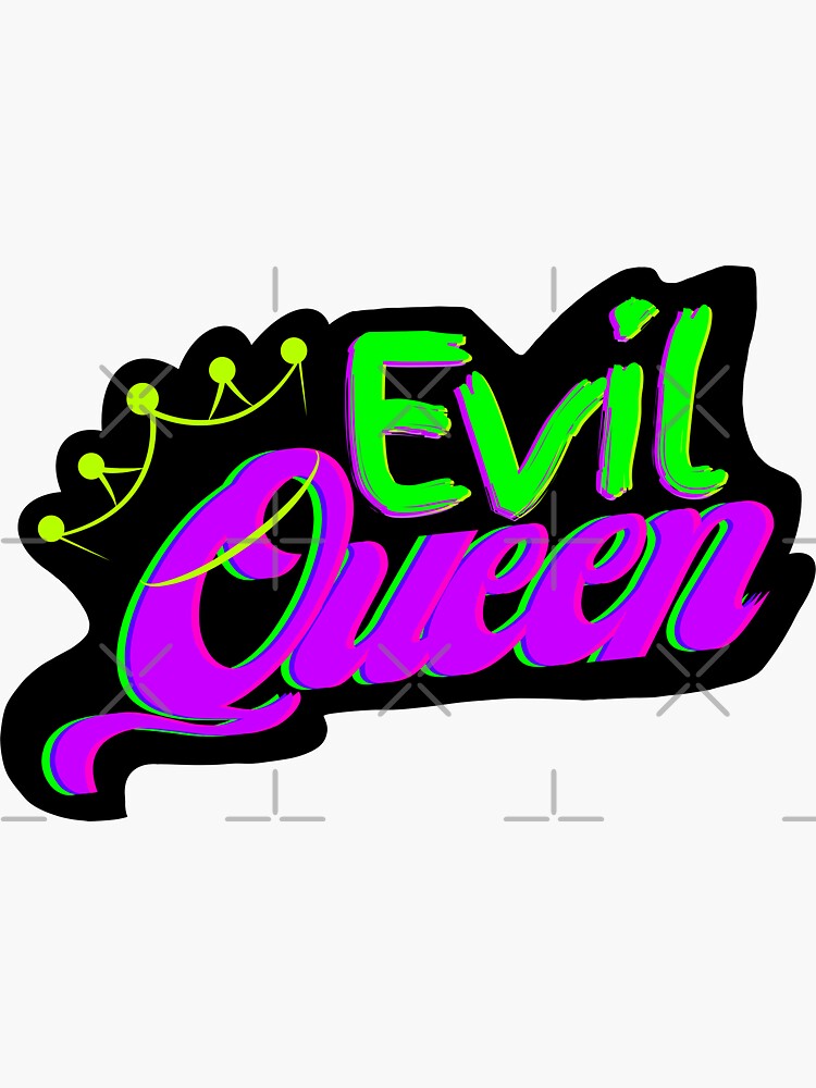 "Neon Evil Queen by Jazzamuffin Studio" Sticker for Sale by ...