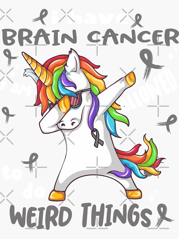 Pegatina «Conciencia del cáncer de cerebro Divertido, tengo cáncer de ...
