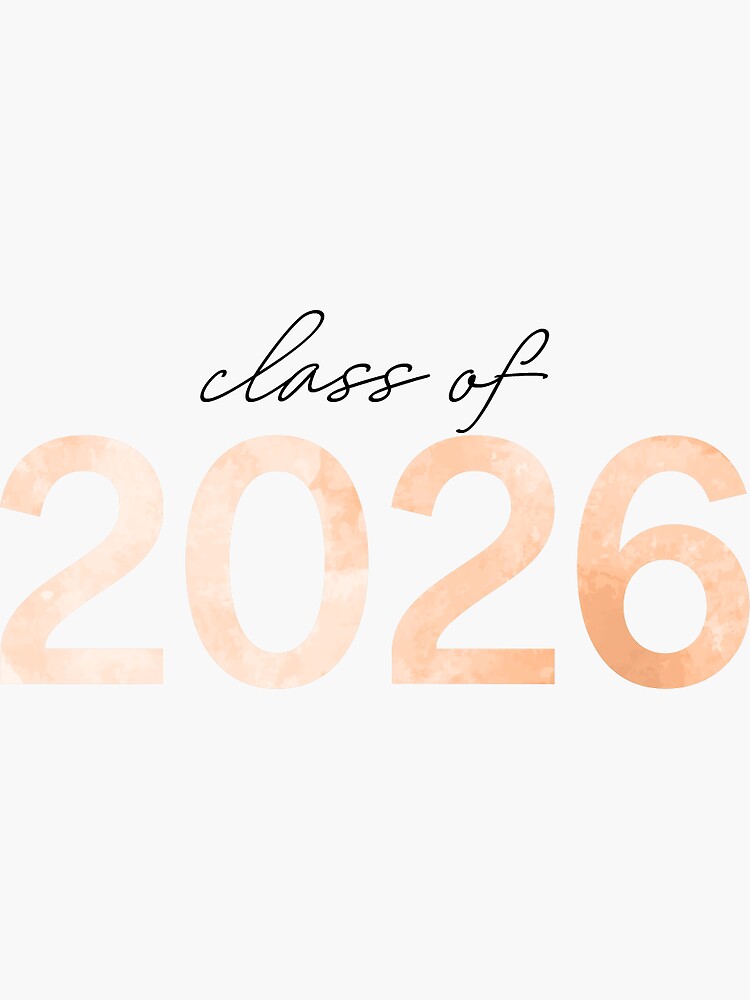 "Orange watercolor class of 2026 sticker" Sticker for Sale by ...