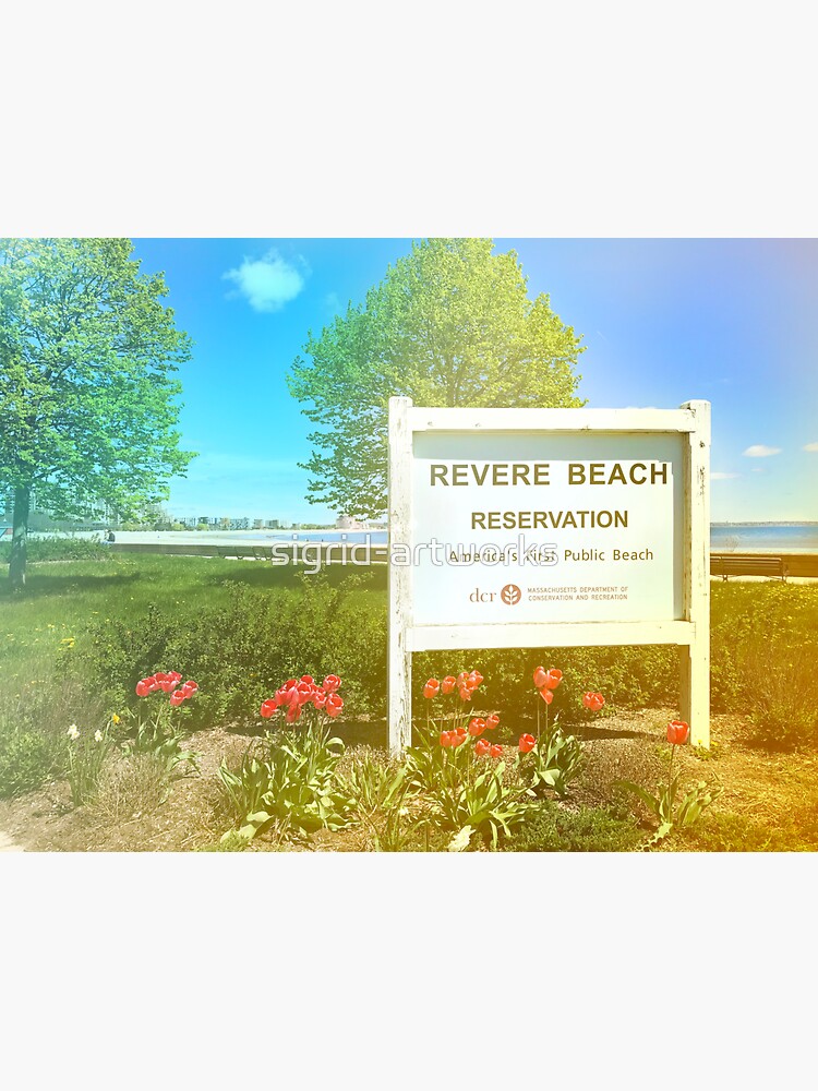 "Revere Beach Sign" Sticker for Sale by sigrid-artworks | Redbubble